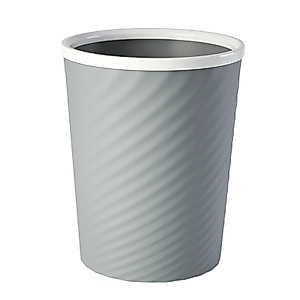 Bedroom Trash Can, Striped Waste Bin, Home Office Kitchen Waste Bin, Open Top Bedroom Trash Can, Wastebasket, Pressure Ring Wastepaper Basket Waste Bin, for Kitchen and Living Room