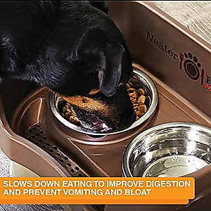 Neater Pet Brands Stainless Steel Slow Feed Bowl (3 Cup) - Fits in Large Neater Feeders and Most 2 Quart Feeders