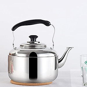Mikinona Stainless Steel Kettle Japanese Tea Kettle Stove Vintage Teapot Kettle Cooker Liter Kettle for Camping Water Jug Coffee Espresso Machine Boiling Kettle Teapot Water Kettle Silver