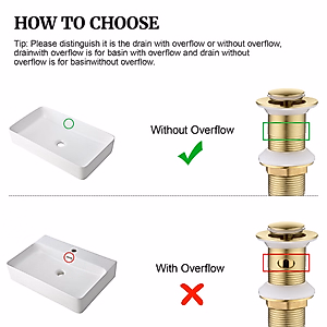 Pop up Sink Drain Stopper for Bathroom Vessel Vanity Sink Art Basin Brushed Gold, Small Cap Without Overflow, Metal Pop-up Drain Strainer with Detachable Basket Stopper