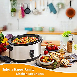 ONEBOM Silicone Slow Cooker Liners fit Crock-Pot 6 Quart Oval Slow Cooker,Reusable & Leakproof Dishwasher Safe Cooking Liner for 6 Quart Crock Pot Fit 6qt