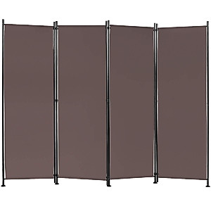 Giantex 4 Panel Room Divider, 5.6 Ft Tall Folding Privacy Screen, Freestanding Lightweight Portable Wall Partition Divider and Separator for Bedroom Home Office Apartment Studio