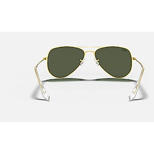 Ray-Ban RB3044 AVIATOR SMALL METAL L0207 52M Gold/G-15 Green Crystal Sunglasses+ BUNDLE with Designer iWear Eyewear Kit