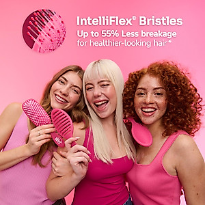 Wet Brush Detangling Brush, Original Detangler Brush (Pink) - Wet & Dry Tangle-Free Hair Brush for Women & Men - No Tangle Soft & Flexible Bristles for Straight, Curly, & Thick Hair