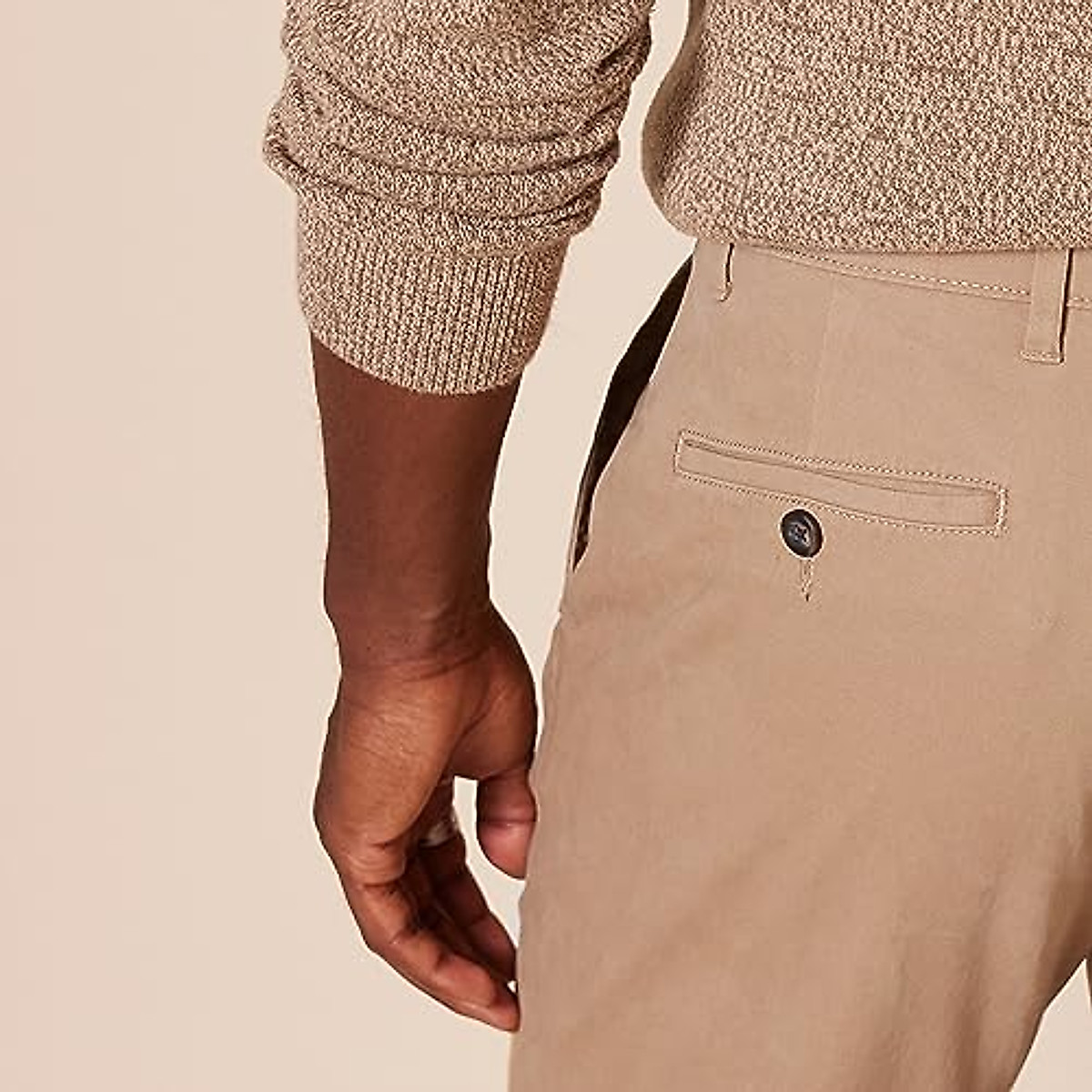 Amazon Essentials Men's Slim-Fit Casual Stretch Khaki Pant, Dark Khaki Brown, 32W x 30L