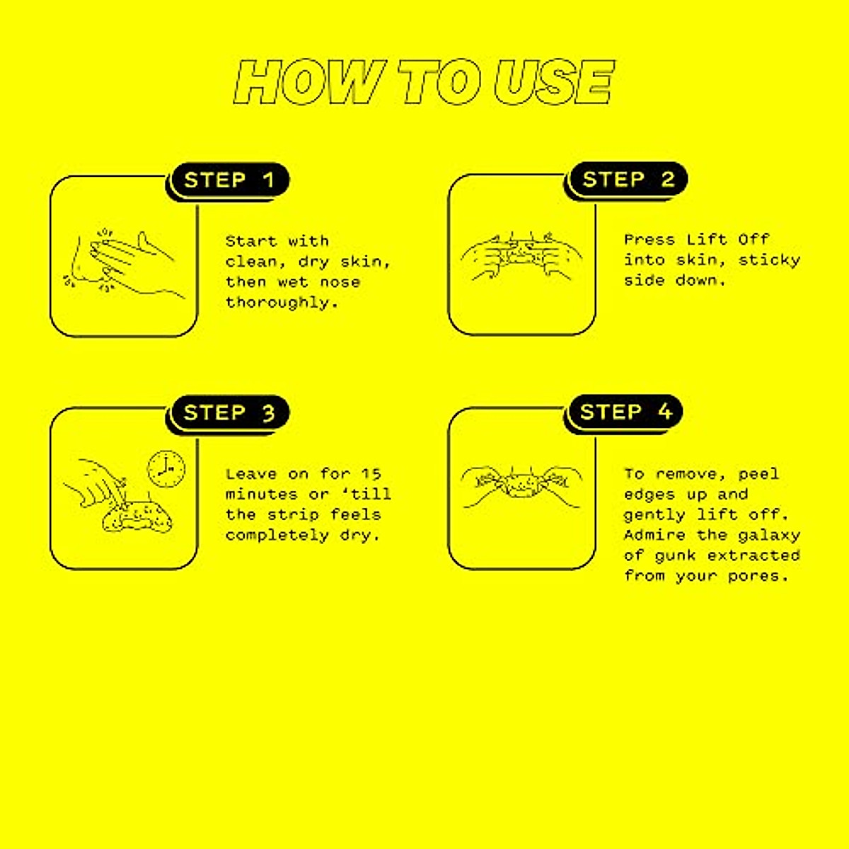 Starface Lift Off Pore Strips, Blackhead Remover, Deep Cleansing Nose Strip, Patches for Nose Pores (8 count)