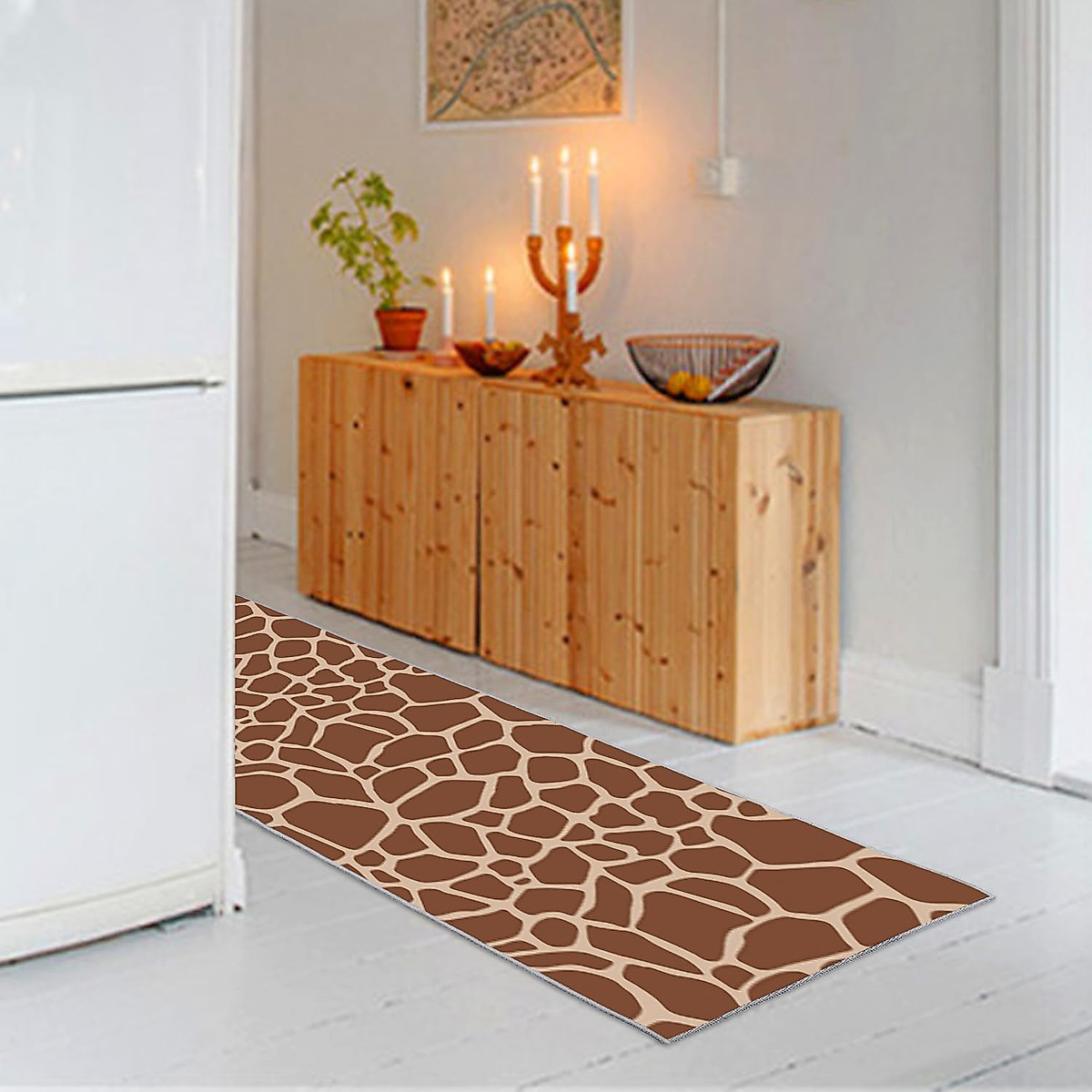 TUOJINRUIDA Stripe Patterned Indoor Runner Rug 2' x 12' 60 x 360 cm Non-Slip Washable Ideal for Hallway, Kitchen, Entryway, Living Room & Bedroom