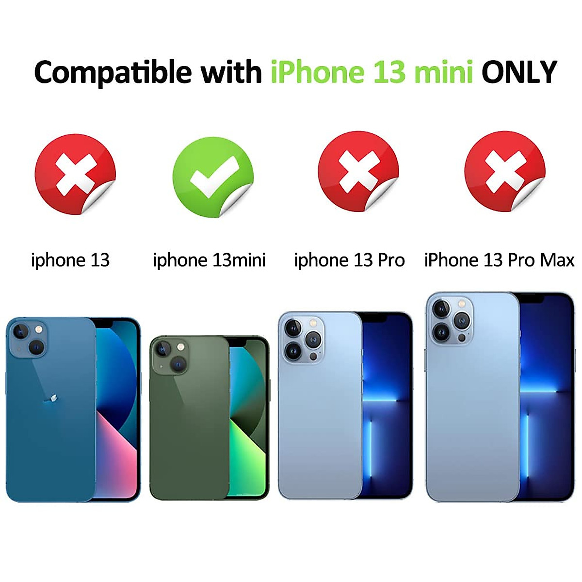 Black Sim Card Tray Compatible with iPhone 13 Mini Sim Card Tray Holder Slot Replacement (Midnight)