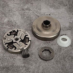 Fdit 3/8in 7 Teeth Chainsaw Clutch Drum Sprocket Clutch Drum for Husqvarna 355 357 357XP 359 EPA Chainsaw