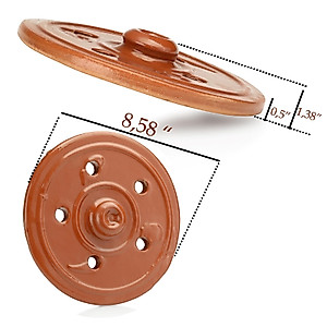 Clay Dolma Pot Lid Cover -Weighted Clay Lid for Dolma Cooking -Traditional Dolma Cover -Pot for Dolma -Clay Dolma Lid -Handcrafted Dolma Pot Cover(8,6 inch)