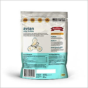 The Missing Link Avian Color & Shine Superfood Supplement Powder for Captive Birds - Flaxseed, Yucca, Kelp, Phytonutrients & Protein - Supports Energy, Plumage, Digestive & Immune Health - 3.5oz