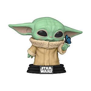 POP Funko Star Wars The Mandalorian The Child Grogu with Butterfly 468 Exclusive Bobblehead