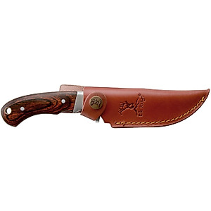 NDZ Performance Elk Ridge ER-052 9.5" Fixed Stainless Steel Blade, Pocket Knife, Hunting Knife, Outdoor Knives for Survival, Camping, Wood Handle with Laser Engraved in White - Molon Labe Text