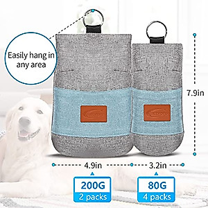 6 Pack Nature Fresh Charcoal Air Purifying Bag Charcoal Bags Odor Absorber, Closet Deodorizer Smoke Closet Car Fridge Shoe Dog Odor Bathroom Gym Refreshers Eliminator, Work From Home Essentials.