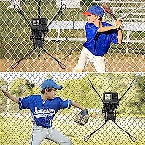 Fence Mount for GoPro Hero Action Camera Chain Link Backstop Fence Mount for Mevo Start, iPhone, Smart Phones for Recording Baseball Softball Tennis Football Games (with Backup Rope)