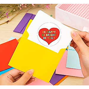 Top label Be Bright Motivational Saying Stickers,Be Happy Be You Inspirational Sealing,Encouraging Self-Adhesive Label for Phone, Scrapbook,Laptops,Water Bottle,Gift,1.5 Inch,500 Pcs Per Pack.