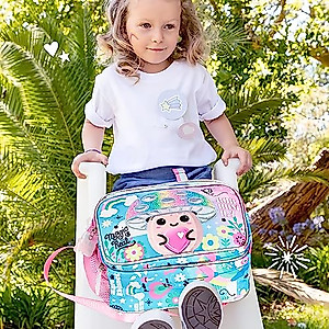 Robhomily Mushroom Girls Backpack with Lunch Box for Elementary School
