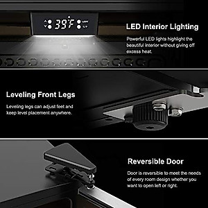 Galanz GLW57MS2B16 47 Bottle Built in Wine Refrigerator, Digital Temperature Control, White LED Interior Lighting, 5.7 Cu. Ft., Stainless Steel