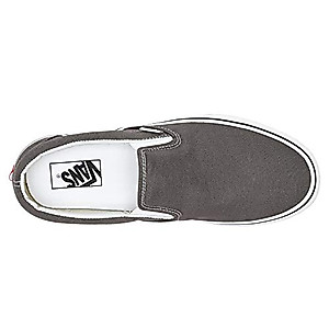 Vans Men's Classic Slip-On Core, Charcoal/White, Size 10.5