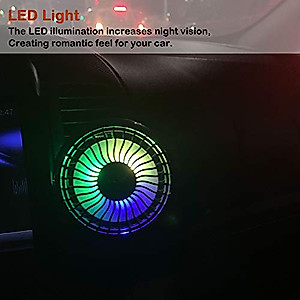 V·RESOURCING Air Vent Mounted USB Fan, Mini Electric Car Fan for Car Air Vent Mounted,360° Rotatable Car Auto Powerful Cooling Air Fan for Sedan SUV Auto Vehicles