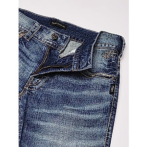 Silver Jeans Co. Men's Zac Relaxed Fit Straight Leg Jeans, Light Indigo, 34W x 32L