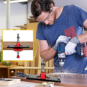 Metal Concealed Hinge Jig with Woodworking Tools,35mm Concealed Door Hinge Jig,Cabinet Hinge Jig for Door Cabinets Hinges Mounting