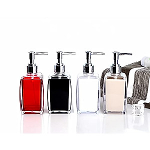 TUANYO Resin Red Bathroom Accessories Set, 5 Piece Acrylic Bathroom Accessory Set with Toothbrush Holder Tumbler Soap Dispenser Soap Dish Toilet Brush Set(Red)