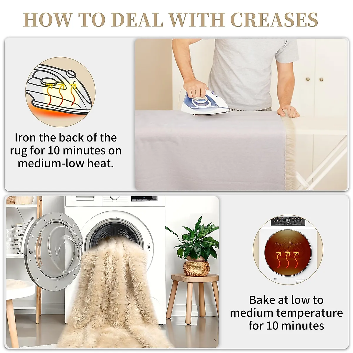 Small Faux Fur Rug 2x4 ft Ultra Soft Sheepskin Rug Chair Sofa Cover Seat Pad, Beige Fluffy Shag Rug for Bedroom Nursery Kids Room, Luxury Shaggy Rug Fuzzy Plush Floor Carpets