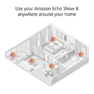 Made for Amazon Battery Base in White, for Echo Show 8 (1st and 2nd Generations)