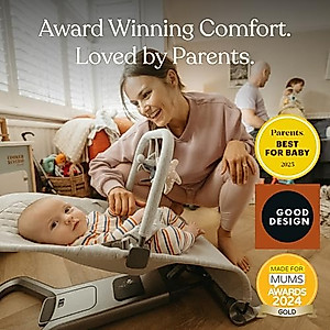 Ergobaby Evolve 3-in-1 Bouncer, Adjustable Multi Position Baby Bouncer Seat, Fits Newborn to Toddler, Charcoal