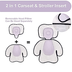 vocheer Toddler Stroller Cushion, Infant Car Seat Cushion Stroller Support Pillow for Newborn 0-12 Months