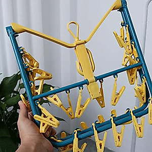 Cabilock Multipurpose Hanger Folding Hangers Pants Rack Hanger Foldable Garment Rack Wall Hangers for Clothes Multipurpose Clothes Hanger Plastic Hanger Drying Rack Coat Hanger to Rotate