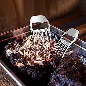 Stainless Steel Meat Claws Shredding & Heavy Duty Meat Shredder Tool - Meat Shredder Claws BBQ Tool for Shredding Meat, for Shredding Pulled Pork, Chicken, Beef, Turkey (Silver)