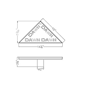 Dawn TDA131004 Contemporary Triangle Shower Drain