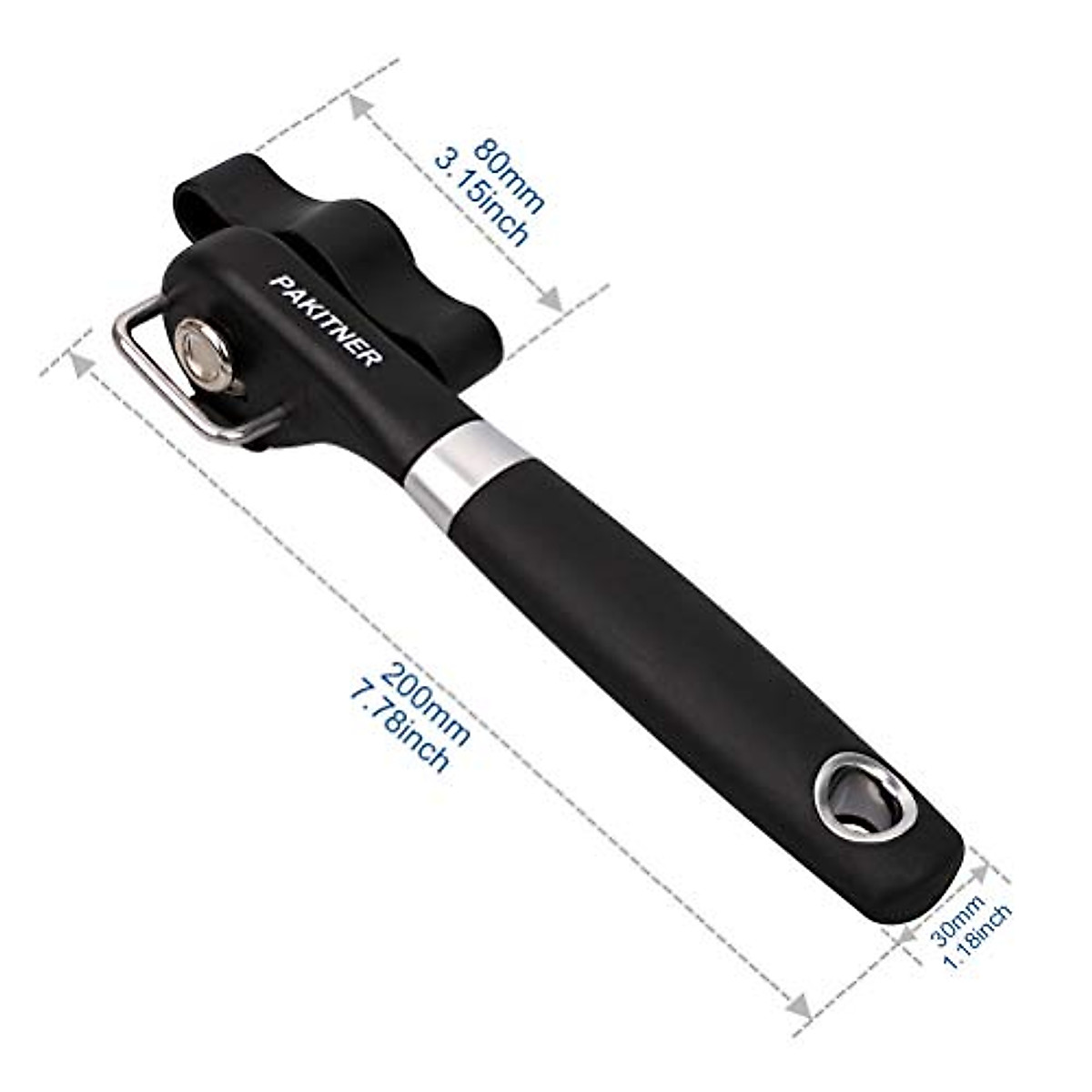 PAKITNER- Safe Cut Can Opener, Smooth Edge Can Opener - Can Opener handheld, Manual Can Opener, Ergonomic Smooth Edge, Food Grade Stainless Steel Cutting Can Opener for Kitchen & Restaurant