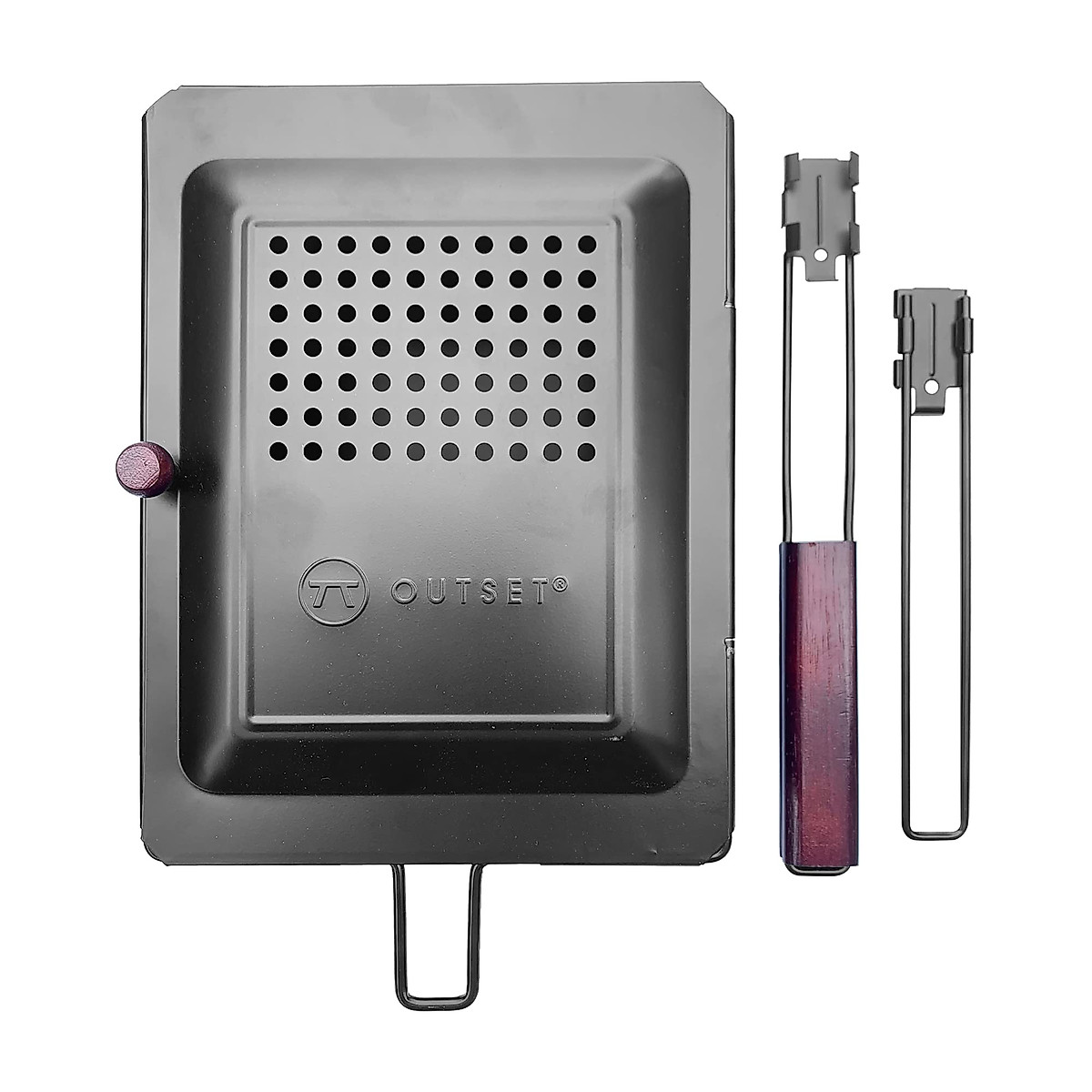 Outset Grill Pop, Non-Stick Popcorn Tray With Removable Handle