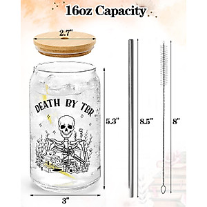 Tuitessine Bookish Gifts for Book Lover Readers Canvas Tote Bag Glass Cup Set Women Teacher Appreciation Gifts Family Birthday Presents