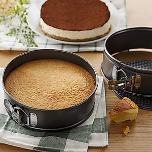 6 Inch Non-stick Cake Mold Springform Pan With 50 Pcs Non-stick Round Circles Parchment Sheet Nonstick Leakproof Cheesecake Pan