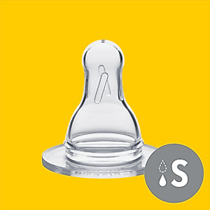 Medela Nipple Teat Slow Flow Standard Neck x2