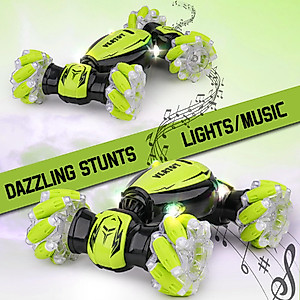 VERTOY Gesture Sensing Stunt RC Cars Toys for Boys - 4WD 2.4GHz Hand Controlled Remote Control Car with Light Music, Best Gifts Ideas for Kids Age 7 8 9 10 11 12 Year Old