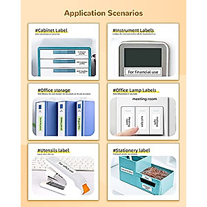 vretti Label Maker Machine with Tape, Portable Bluetooth Label Maker, Wireless Mini Sticker Printer for Office Home Organization Storage Multiple Templates Font Icon Inkless Rechargeable