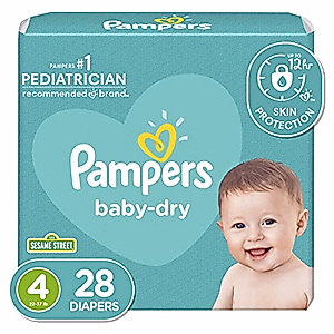 Pampers Cruisers Baby Dry Diapers, Size 4, 28 Count