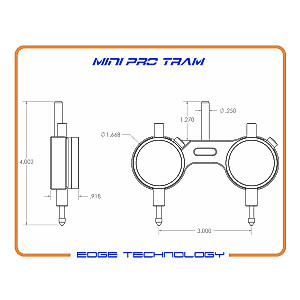 Edge Technology Mini Pro Tram System (1/4" Shank)