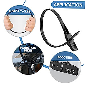GAFOKI Electric Bike E Bikes Home Bike 5pcs Cycling Cable Tie Anti- Bike with Black Style Portable for Mountain Safety Lock Anti- Anti Outdoor Simple Heavy Duty Bike Lock Eletric Bike E Bike