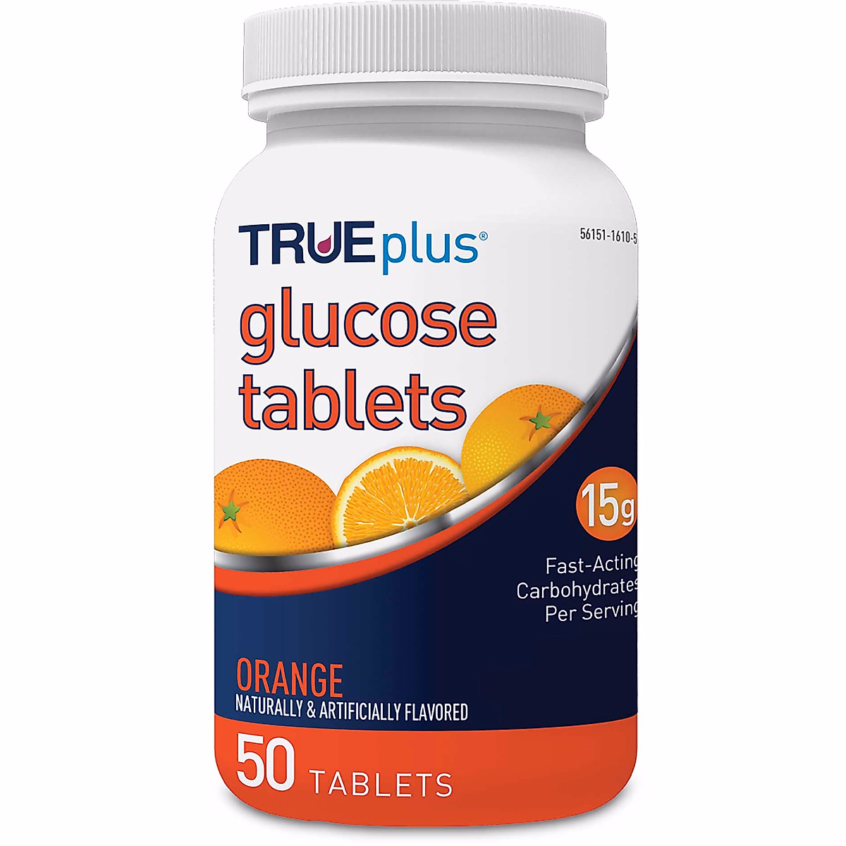 TRUEplus® Glucose Tablets, Orange - 50ct
