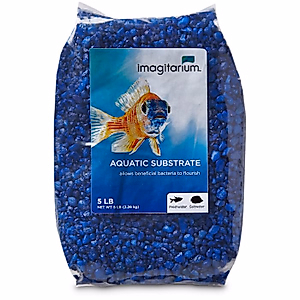 imagitarium Dark Blue Aquarium Gravel Substrate, 5 lbs.