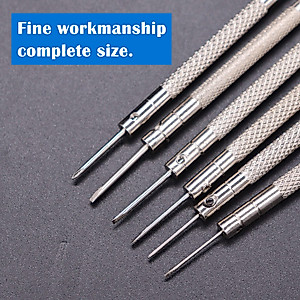 Aienxn 13PCS (6 Sets) Micro Precision Jewelry Screwdriver Set, Watch Screwdriver Kit 0.8-1.6mm, 6 Extra Replace Blades for Watch Repair, Electronics Repair, Jewelry Work, Eyeglasses Repair Q-034