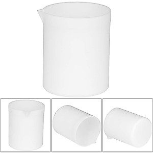 Beaker, PTFE Beaker Acid and Alkali Resistant PTFE Beakers High Lubrication White Measuring Cup for Lab(50ml)
