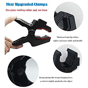 Niewalda Jaws Flex Clamp Mount with Adjustable Gooseneck, Upgrade Camera Mount Clamp with Cell Phone Holder & Rotation Base, Compatible with GoPro Hero All Series, DJI OSMO, Akaso, Action Cameras