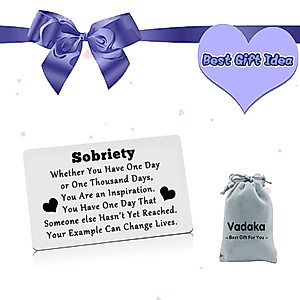 Addiction Recovery Gift for Women Men Metal Wallet Insert Card Sobriety Gift Recovery Gift AA Gift for Friend Recovery Sobriety Engraved Wallet Insert Card Inspirational Gifts Christmas Birthday Gift